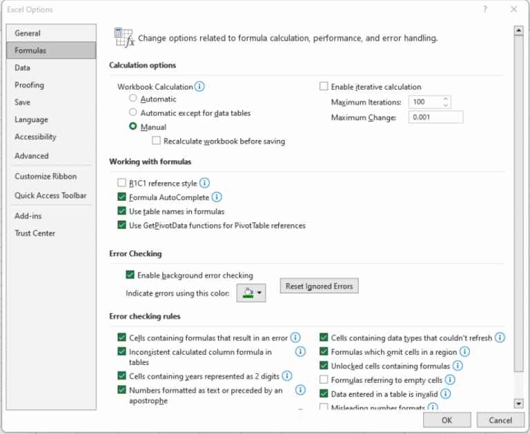 Why Is Excel Not Calculating Formulas 9 Simple Fixes To Resolve It Best Excel Tips